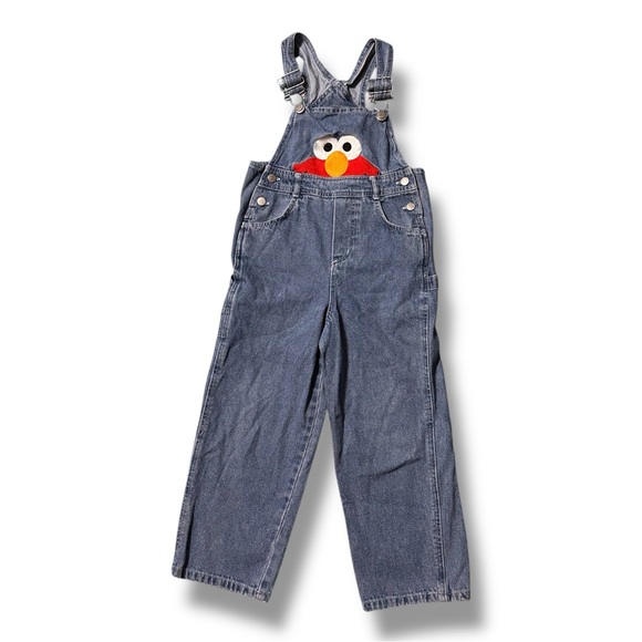 Sesame Street | Bottoms | Boys Sesame Street Elmo Denim Overalls | Poshmark